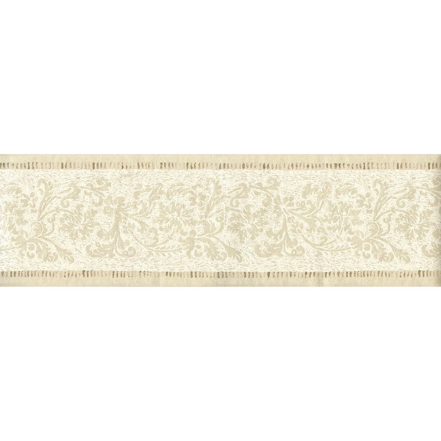 TRIMZ Leaf Scroll Wallpaper Border - Architectural Design - Beige 15' L ...