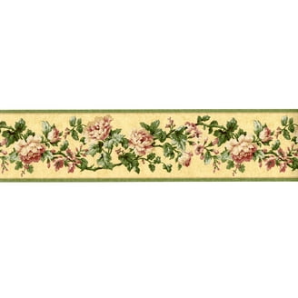 wallpaper border green