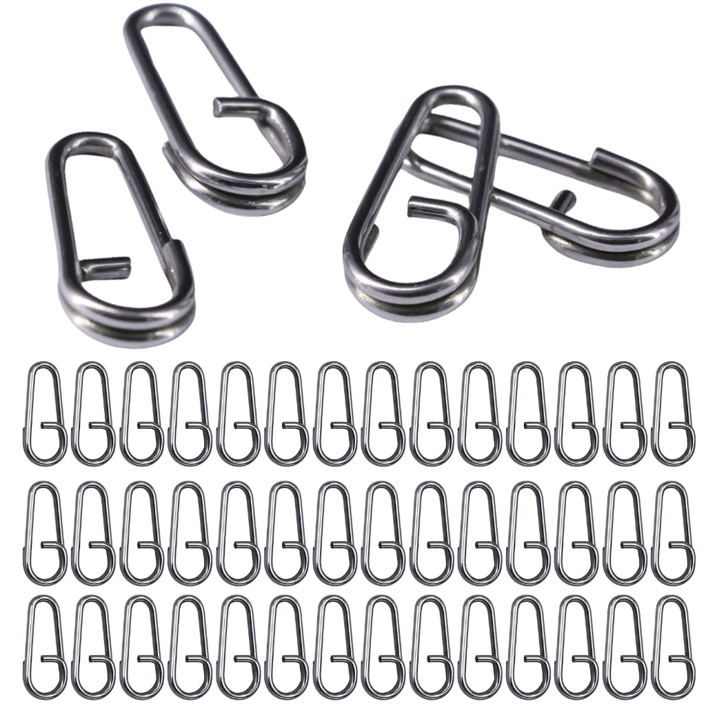 TRINGKY 100Pcs Fishing Oval Split Rings Stainless Steel Split Rings ...