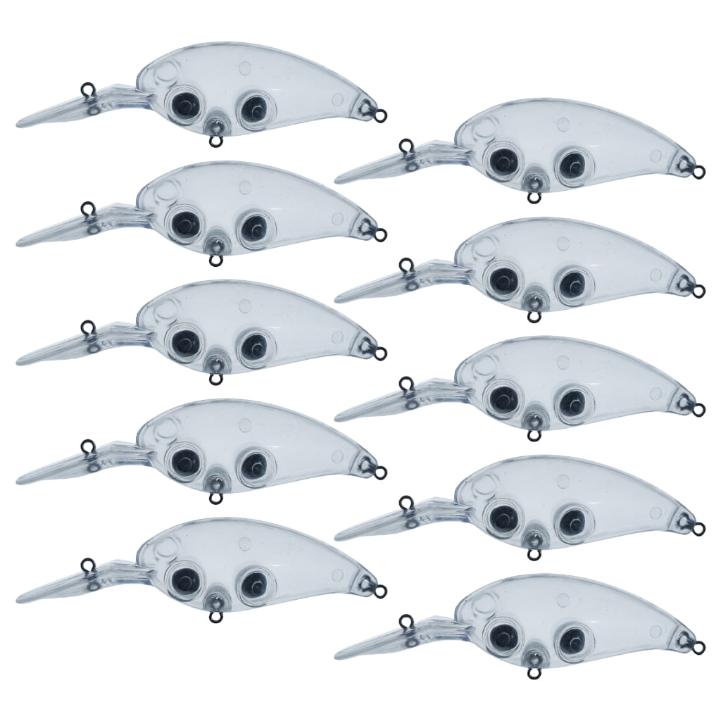 TRINGKY 10Pcs Floating Unpainted Crankbait Blanks Lures for Saltwater ...