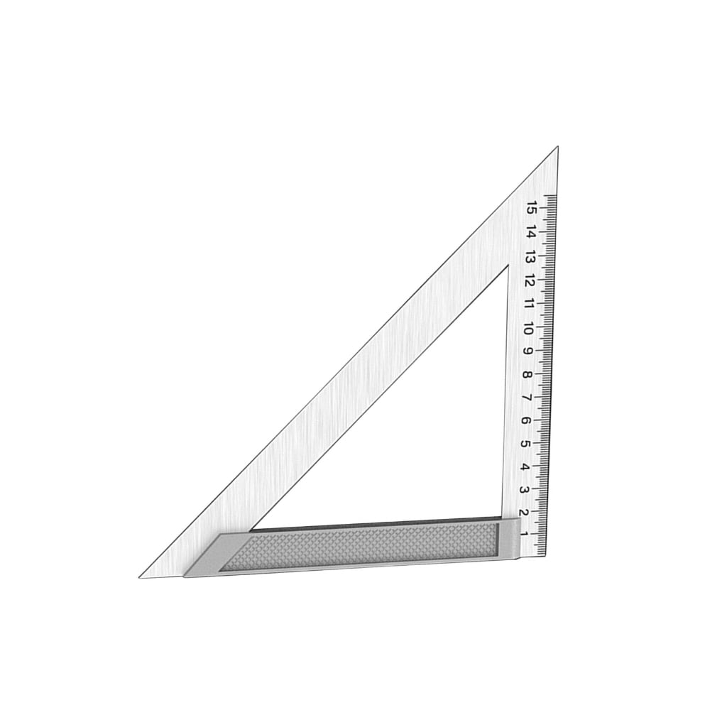 TRINGKY 150mm/200mm/300mm Triangles Square Ruler Stainless Steel Right ...