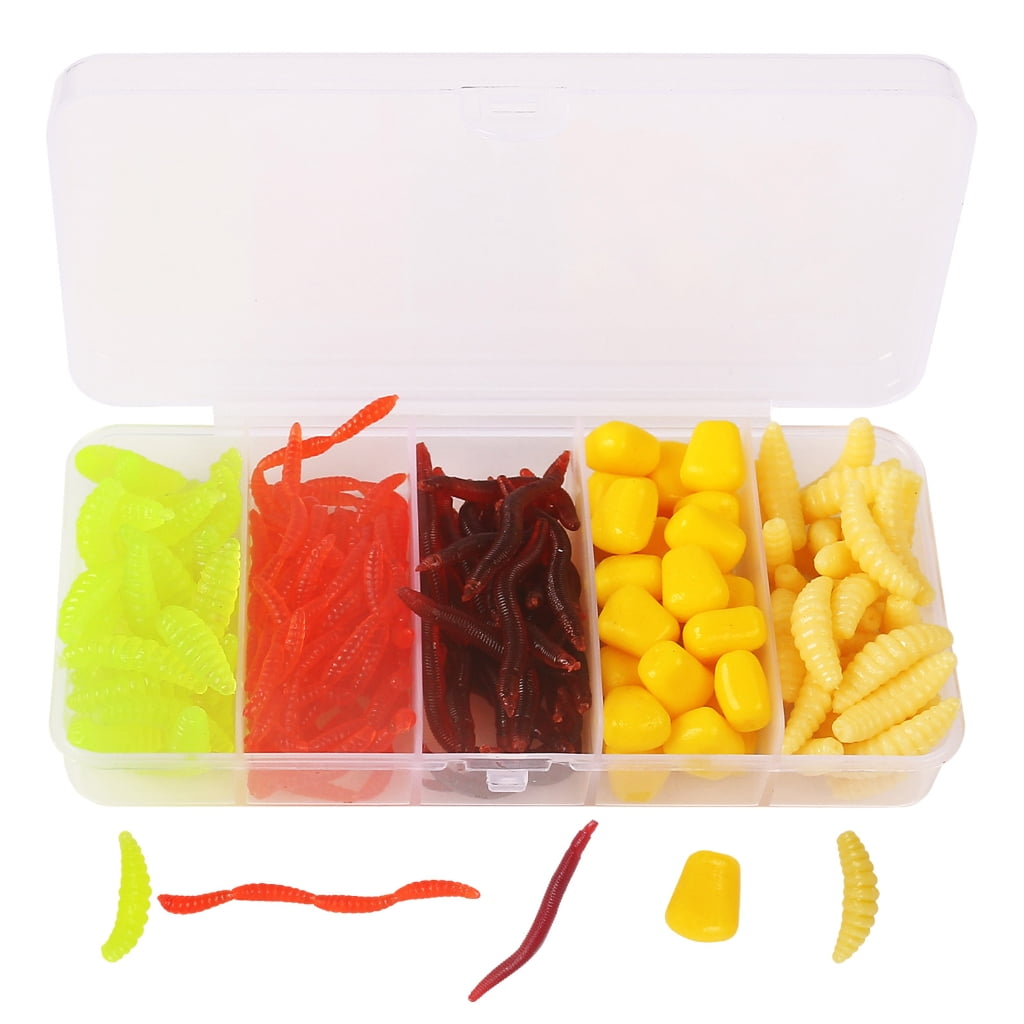 TRINGKY 160Pcs Fishing Wacky Rigs Silicone Lures Soft Worms Wacky Rigs ...