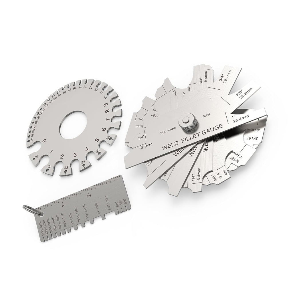 TRINGKY 3Pcs 1/8-1in Welding Inspection Test Ulnar Metal Sheet Guage ...