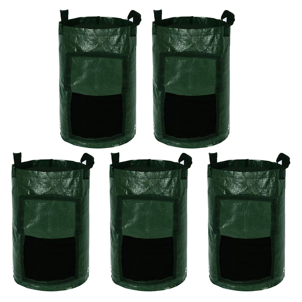 TRINGKY 5 Pieces Reusable Vegetable Grow Pouches with See Through Panel ...