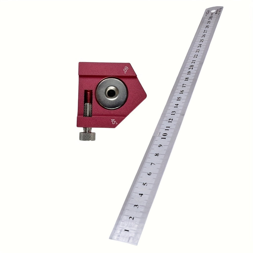 TRINGKY Clear Scale Aluminium Angles Ruler Suitable for Accurate Long ...