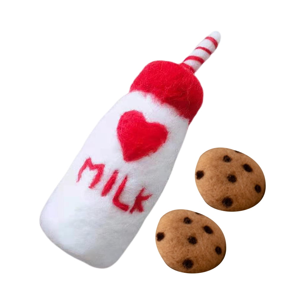 TRINGKY DIY Baby Wool Felt Milk Bottle+Cookies Decorations Newborn ...