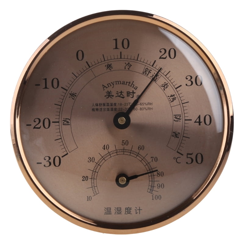 TRINGKY Indoor Outdoor Thermometer Round Large Wall Thermometer ...