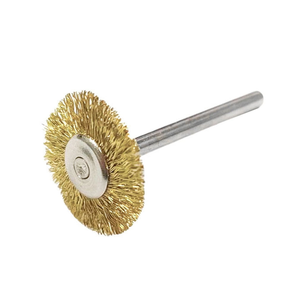 TRINGKY Pack Of 10 Brass Wire Wheel Brush 1/8 Shank For Fine Polishing ...