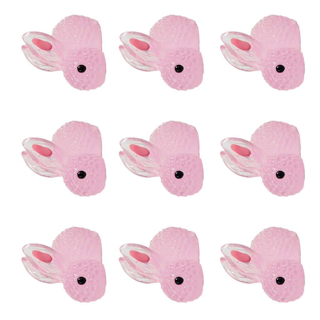 TRINGKY Pack of 100 Tiny Rabbits Glow in the Dark Bunnies Figurines ...