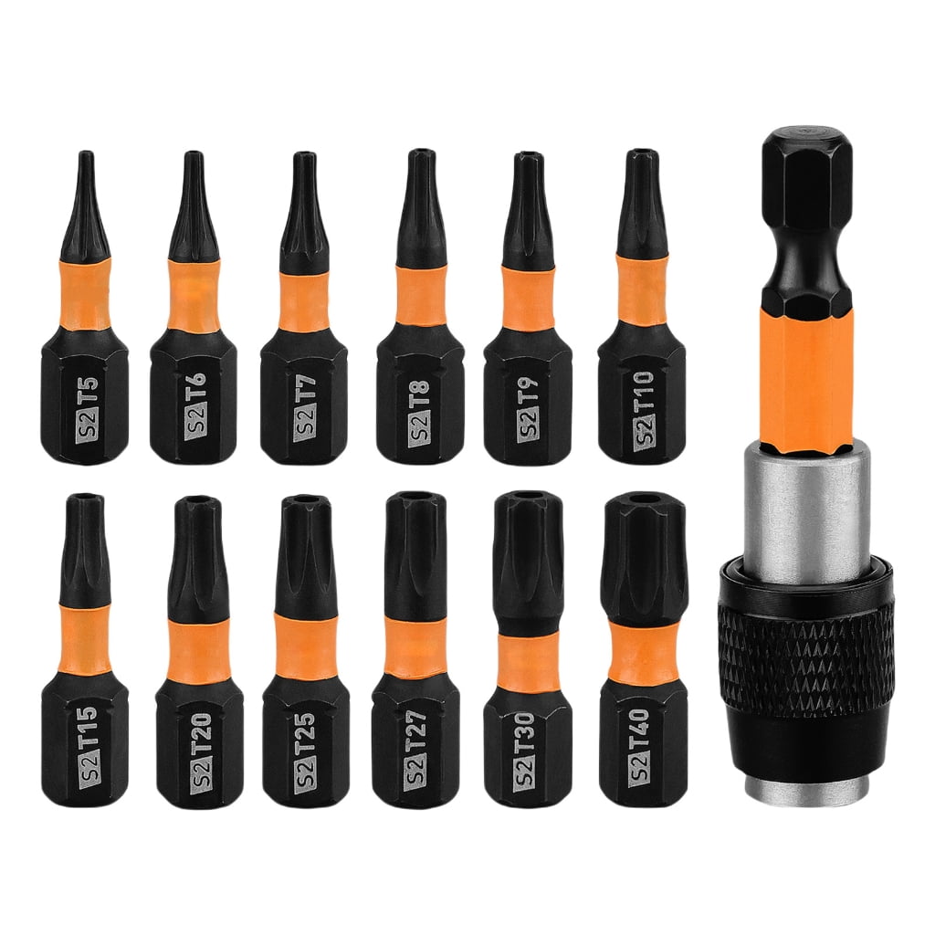 TRINGKY Pack of 12 Steel Security Bits with Tip Screwdriver Bits for ...