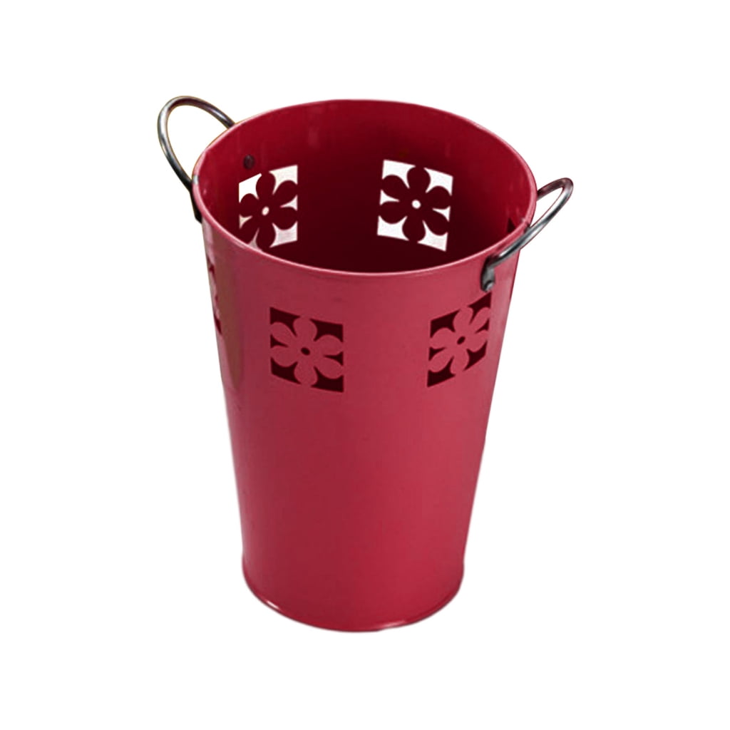 TRINGKY Plant Flower Pots Small Metal Flower Bucket Pots Planter Iron ...