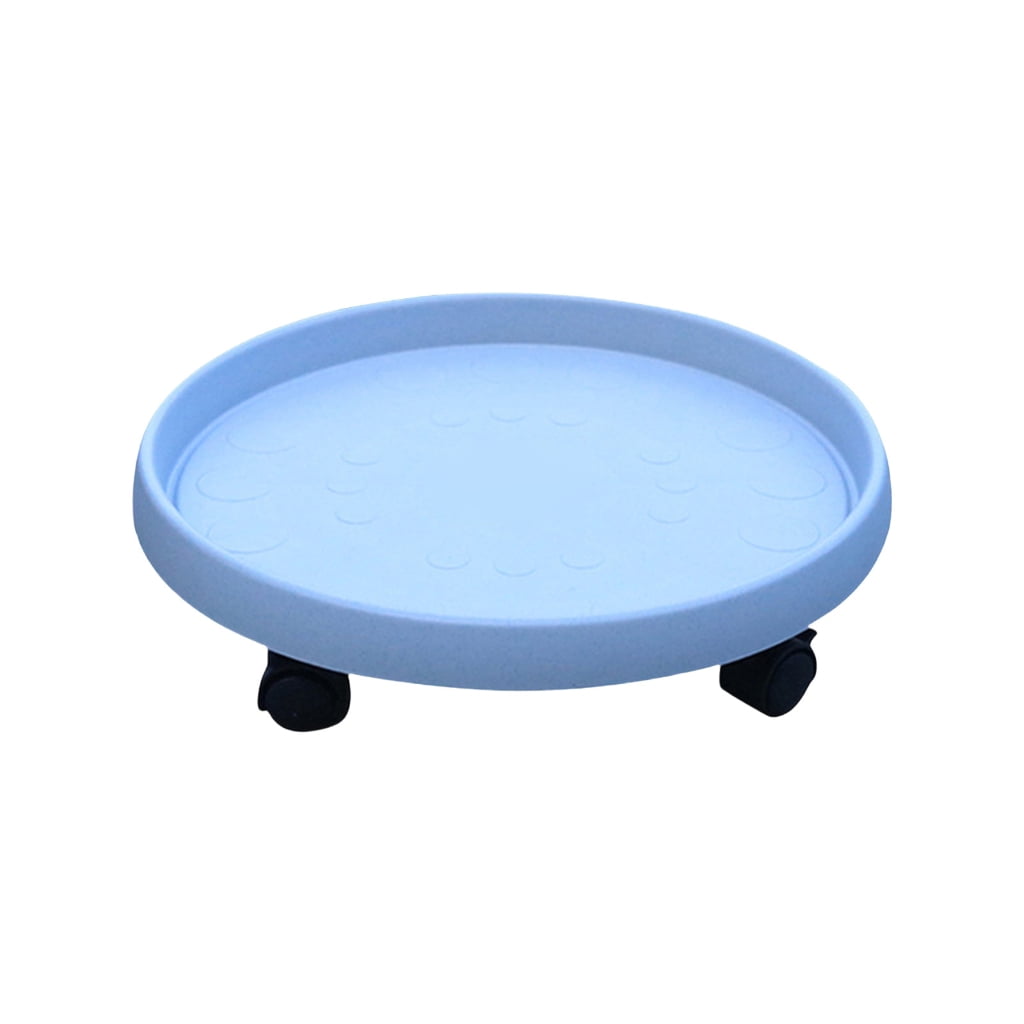 TRINGKY Plant Stand with 4 Wheels Round Flower Pots Mover Garden ...