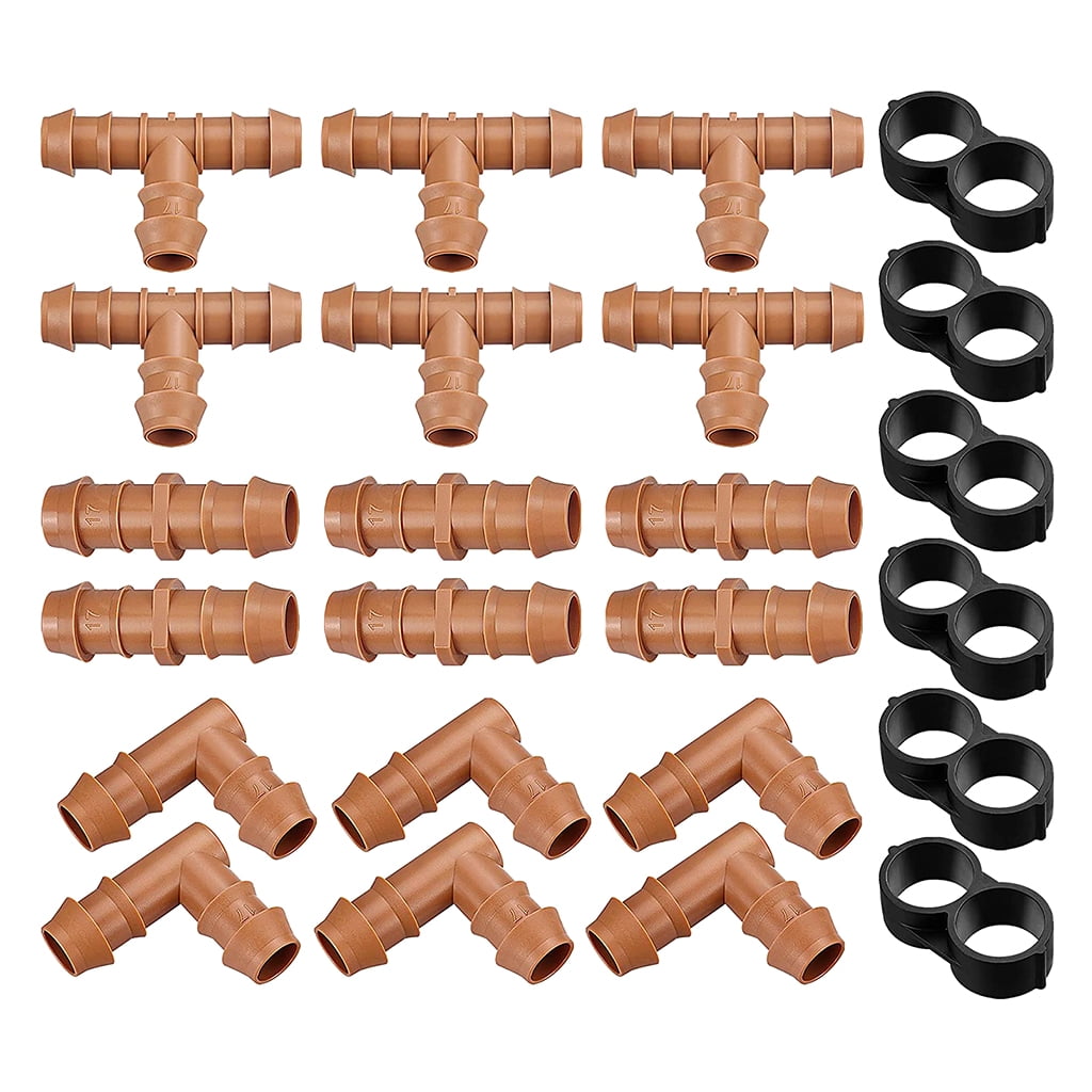 TRINGKY Plastic Garden Irrigation Fitting Elbow Connector Micro Drip ...