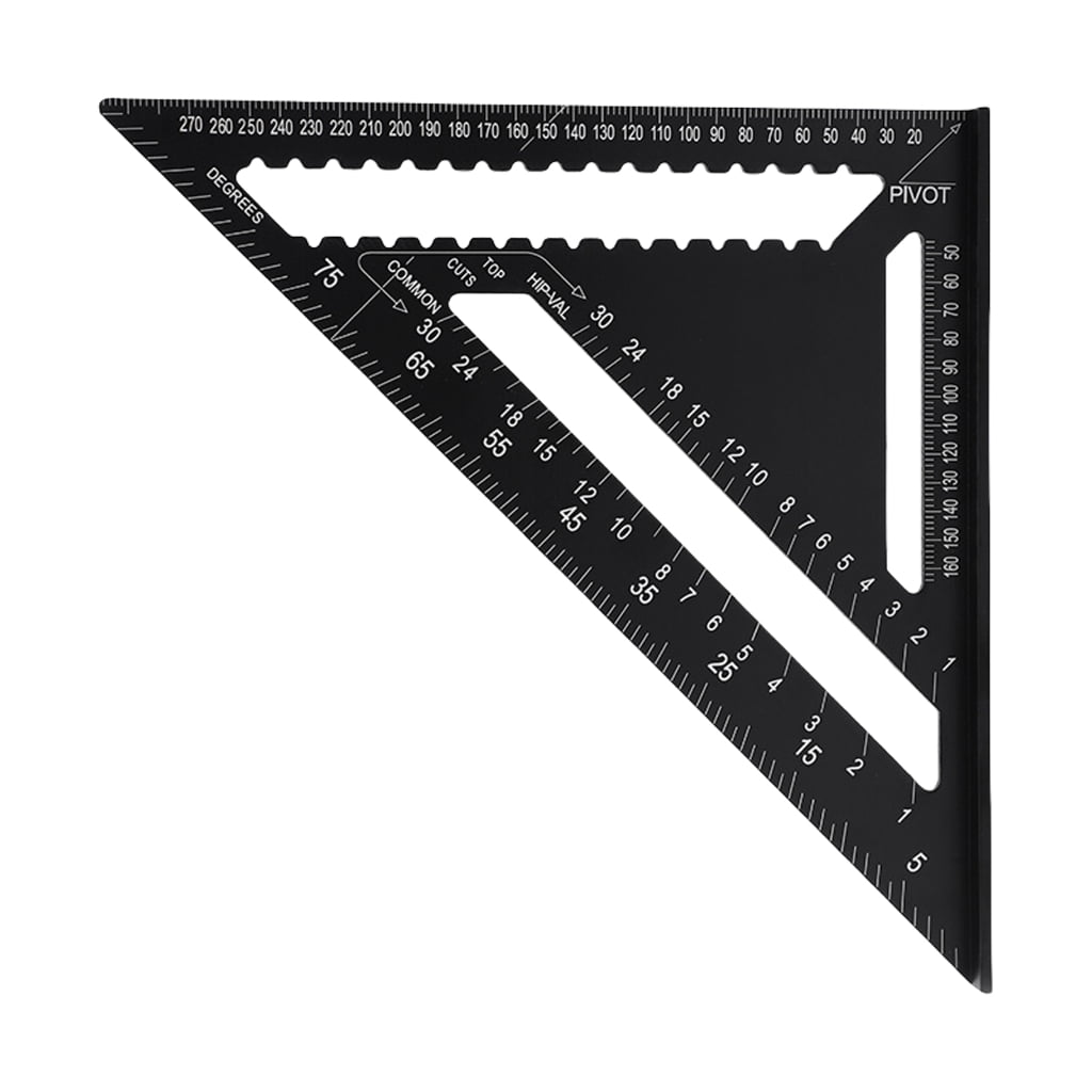 TRINGKY Professional 12inch Triangle Rulers High Precisions Aluminum ...