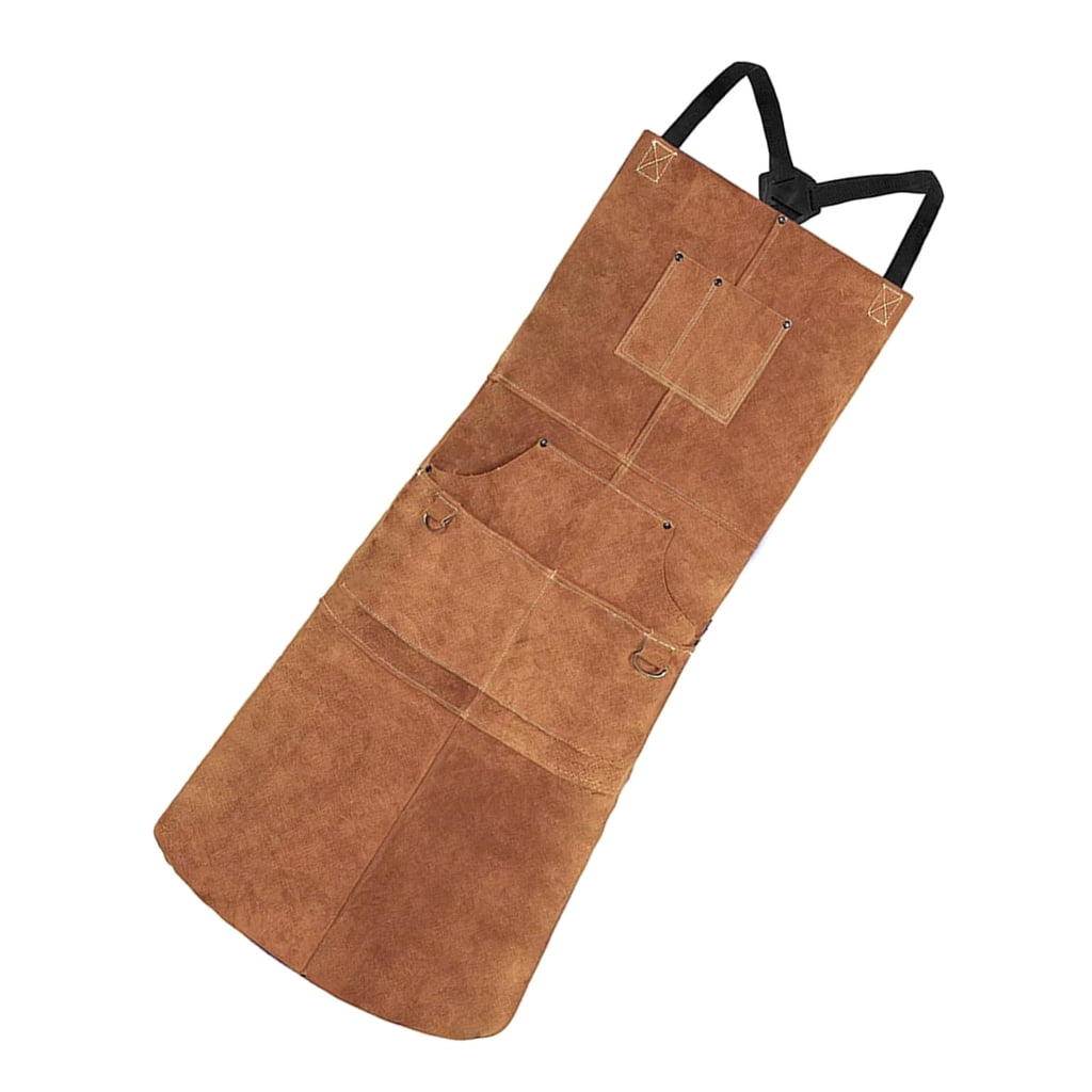 TRINGKY Professional Ergonomic Leather Welding Apron with Storage for ...