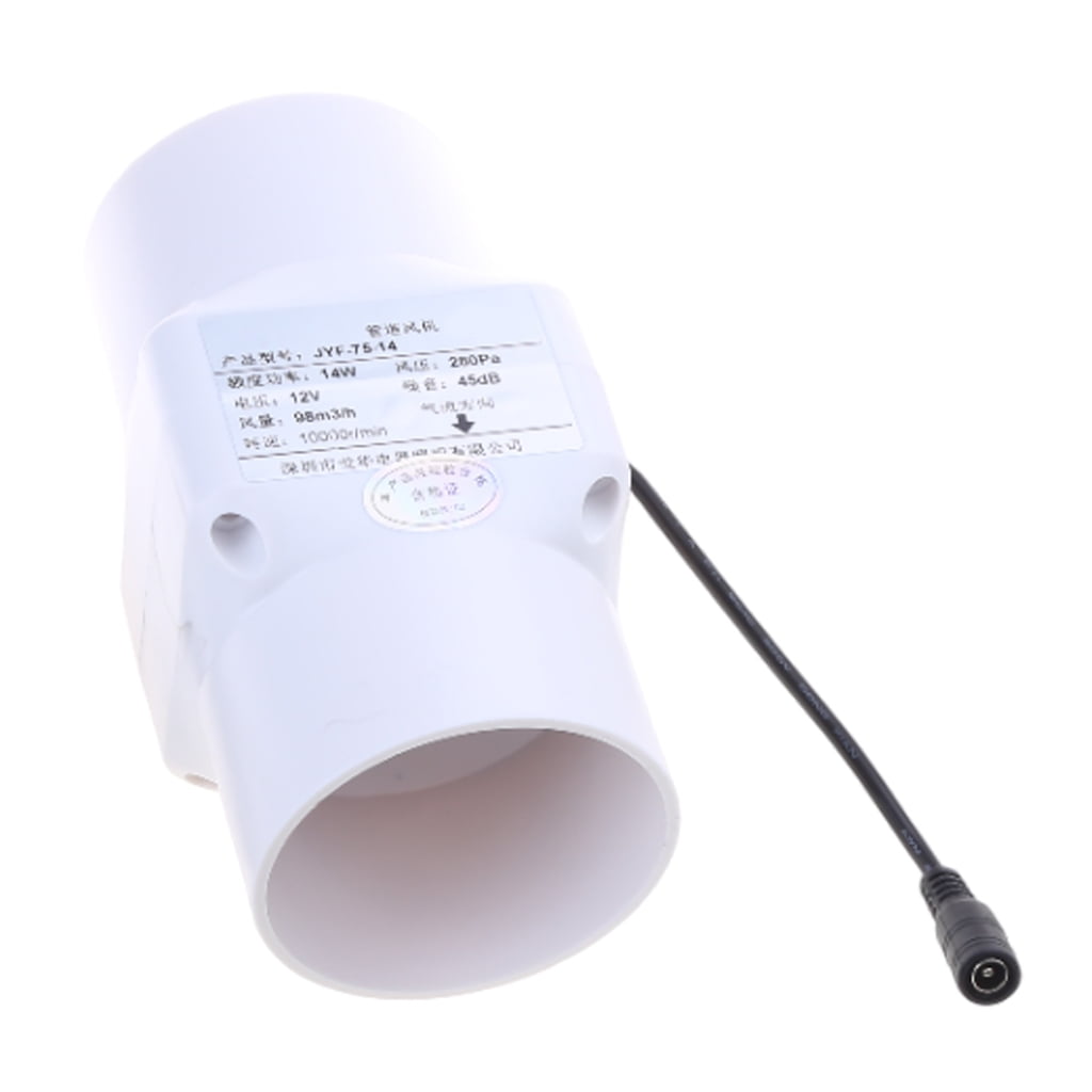 TRINGKY Quiet 3 Inch Ventilation Fan 12V 75mm Air Boosters Adjustable ...