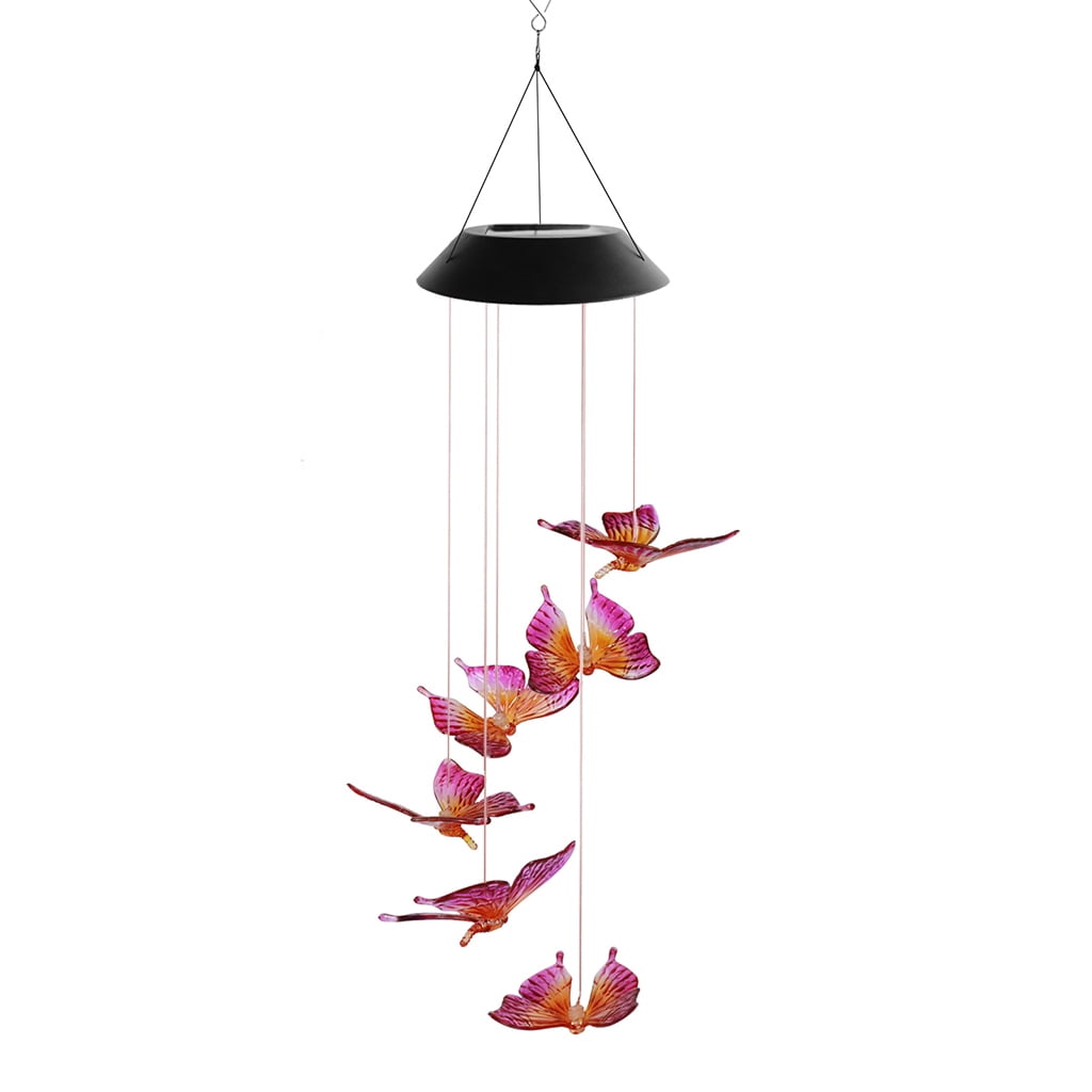 TRINGKY Solar Luminous Garden Decoration Wind Chimes for Outside ...