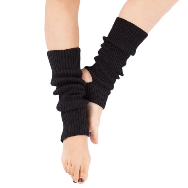 TRINGKY Stirrup Leg Warmers Boot Cuffs Ribbed Knit Toeless Dance Yoga ...