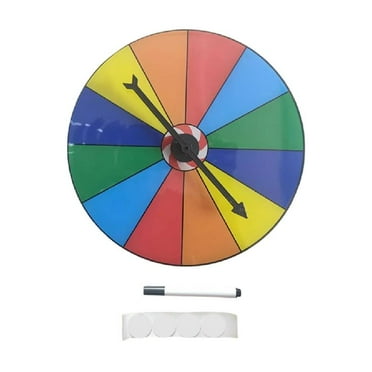 HILABEE Color Rotating Wheel Fortune Wheel Editable Portable Roulette ...