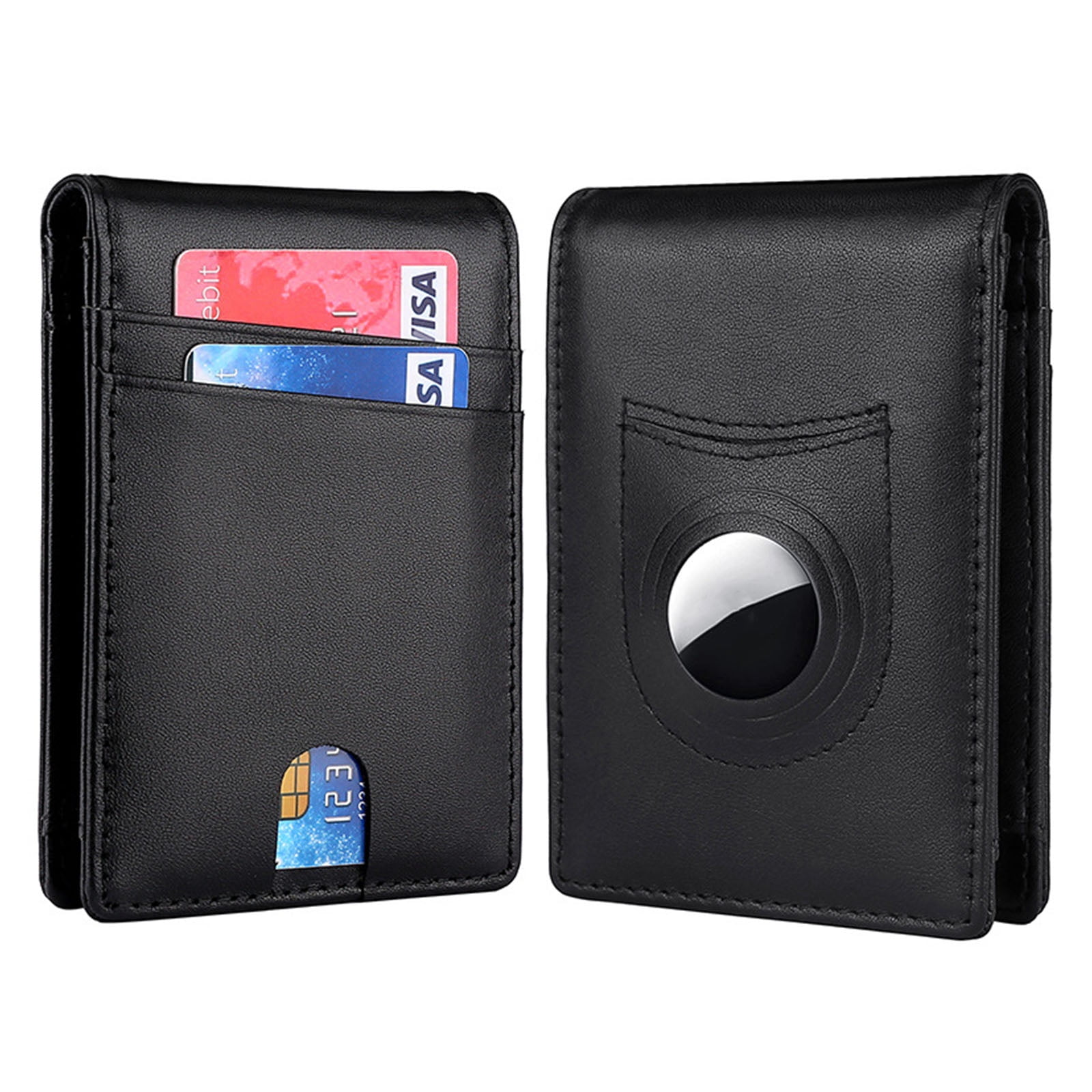 TRINGKY Wallet Card Holder for AirTag Slim Bifold Short Wallets ID ...