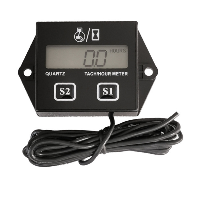 TRINGKY Waterproof Mini RPM Meter Digital LCD Display 2/4 Stroke Engine ...