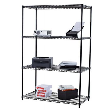 TRINITY BASICS EcoStorage 5 Tier Adjustable Wire Shelving w/ Wheels ...
