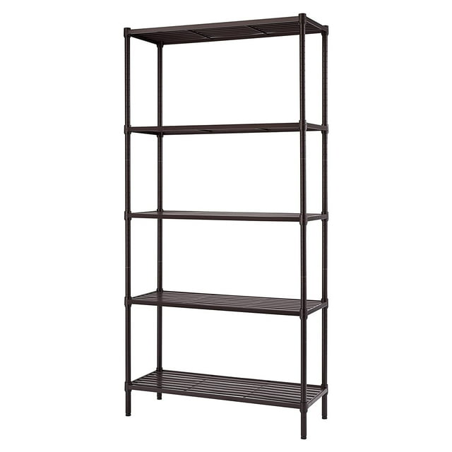 TRINITY EcoStorage Heavy Duty 5-Tier Adjustable Flat Slat Wire Shelving ...