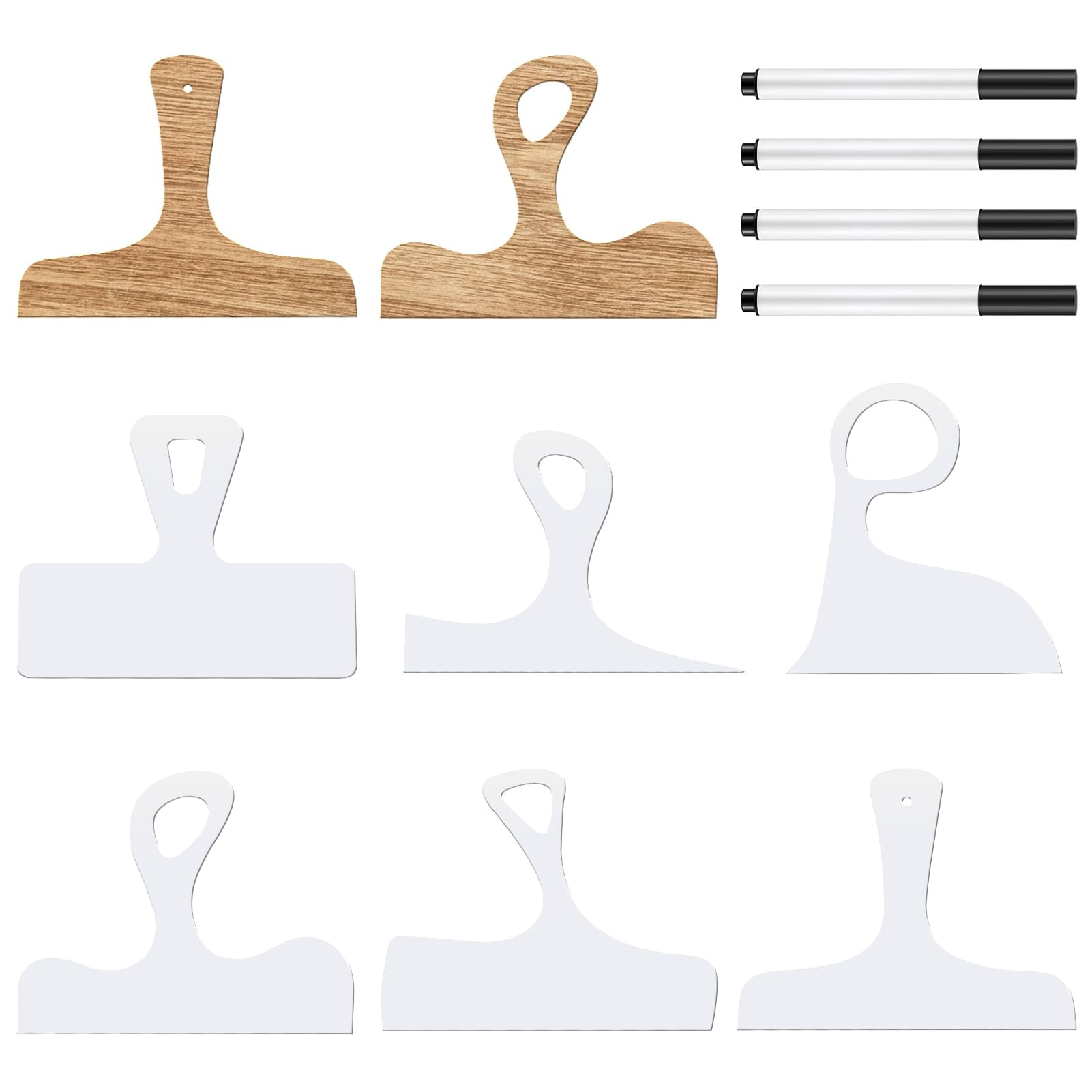 TRINKA Charcuterie Board Template Set - 6 Pcs Acrylic Router Templates ...