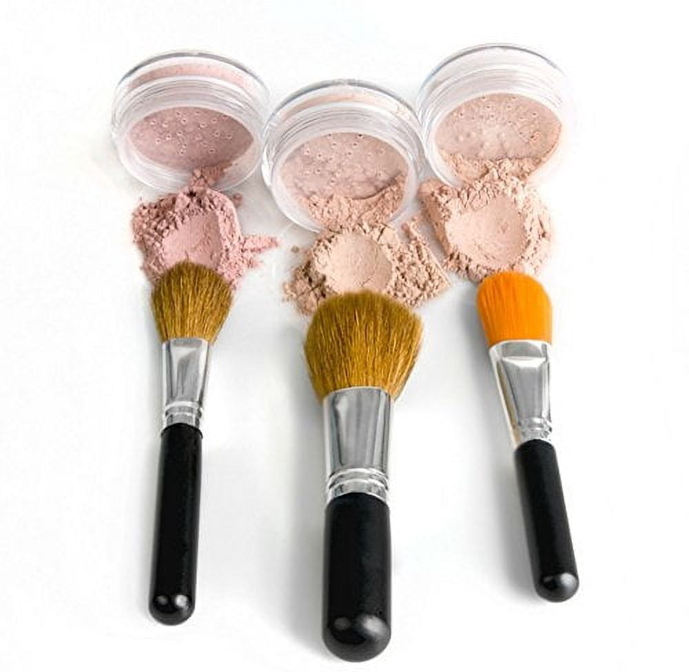 TRIO WITH BRUSHES (COCOA) Full Size Kit Mineral Makeup Brush Set ...