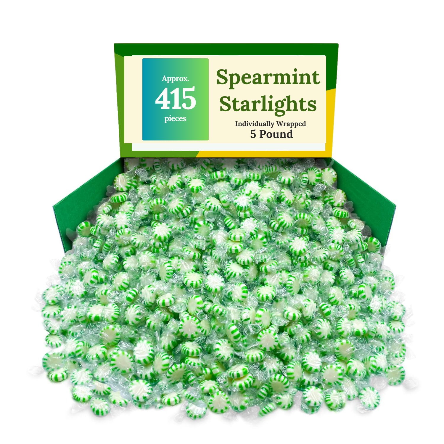 Starlight Spearmint Mints Hard Candy Individually Wrapped - 5LB ...