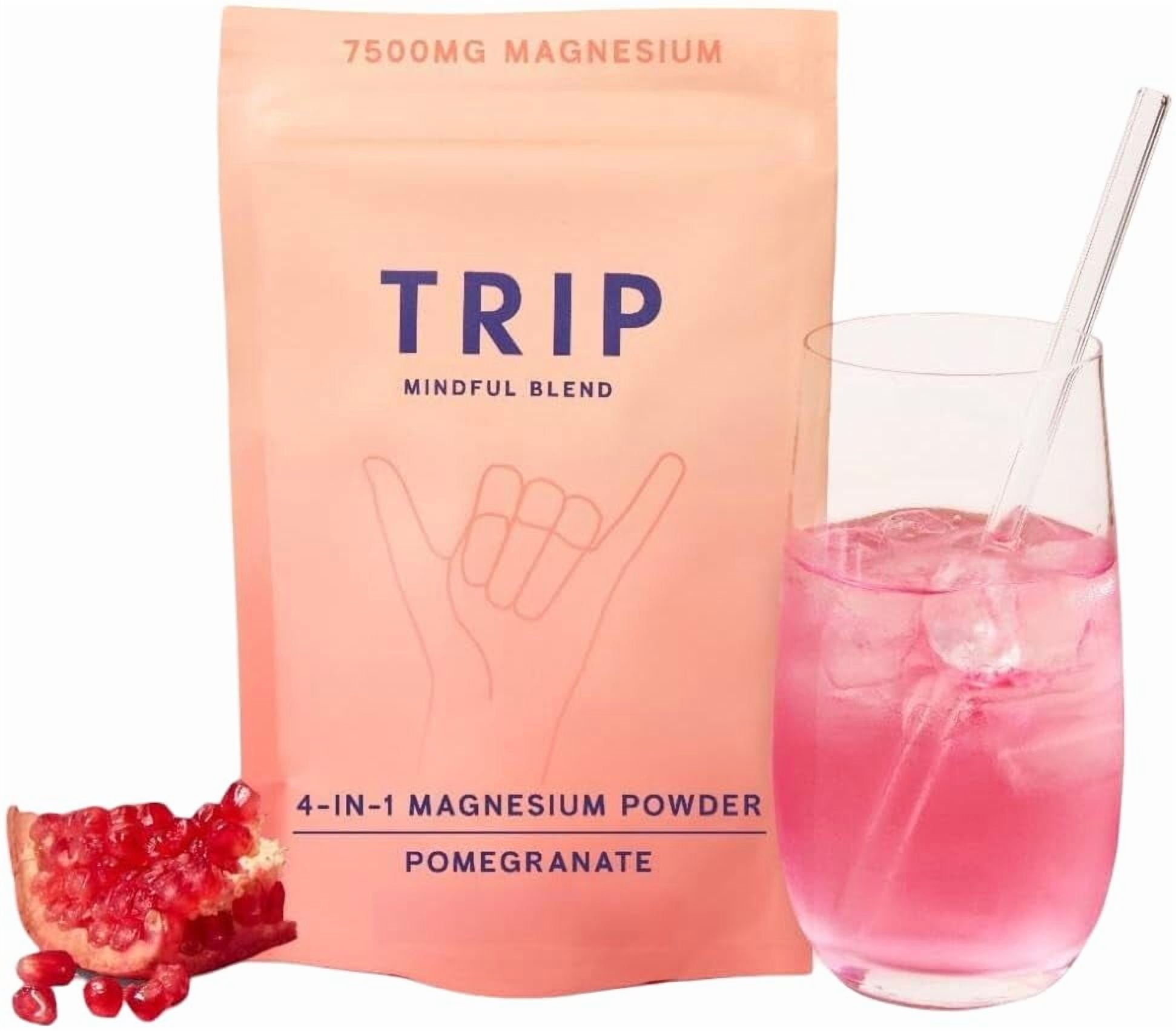 TRIP 4-in-1 Magnesium Glycinate Powder with L-Theanine & Lion’s Mane ...