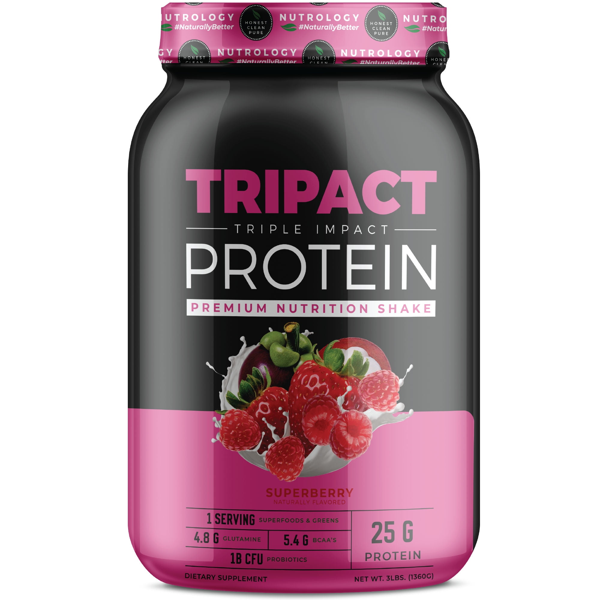 TRIPACT PROTEIN - Premium Nutrition Shake - Non-GMO Grass Fed Whey ...