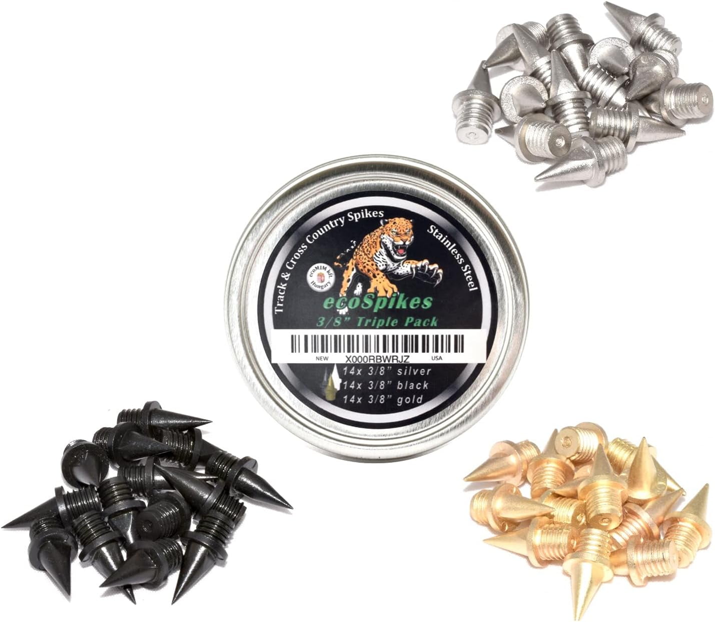 TRIPLE PACK - 3/8 inch Steel Track and Cross Country Spikes - Walmart.com