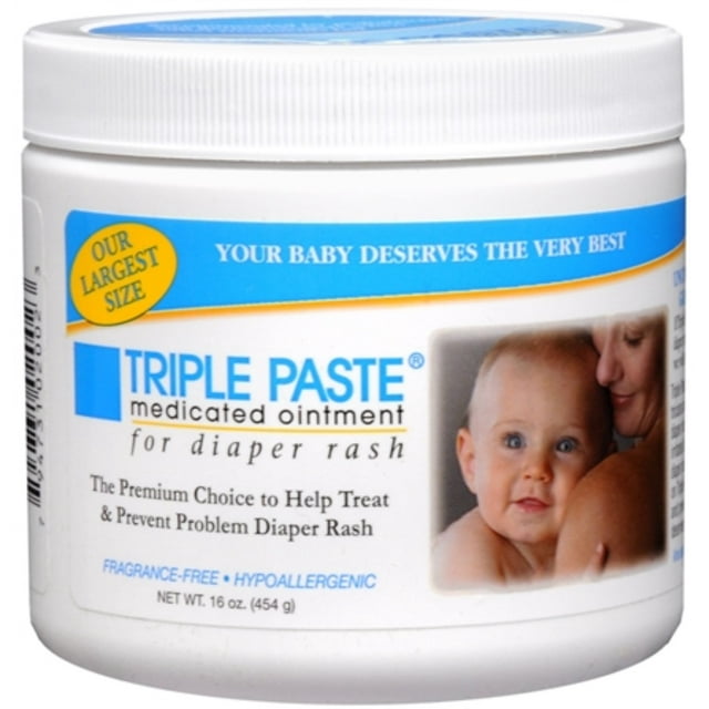 Triple Paste Medicated Diaper Rash Cream, Skin Healing Treatment with ...