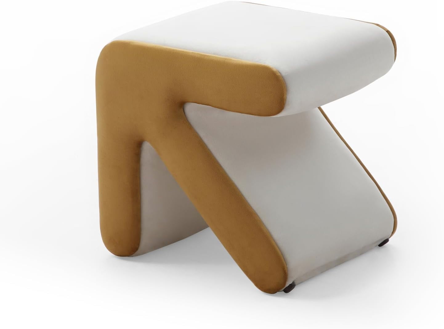 TRIPLE TREE Arrow Footstool,Upholstered Velvet Sofa Stool,Multifaceted ...