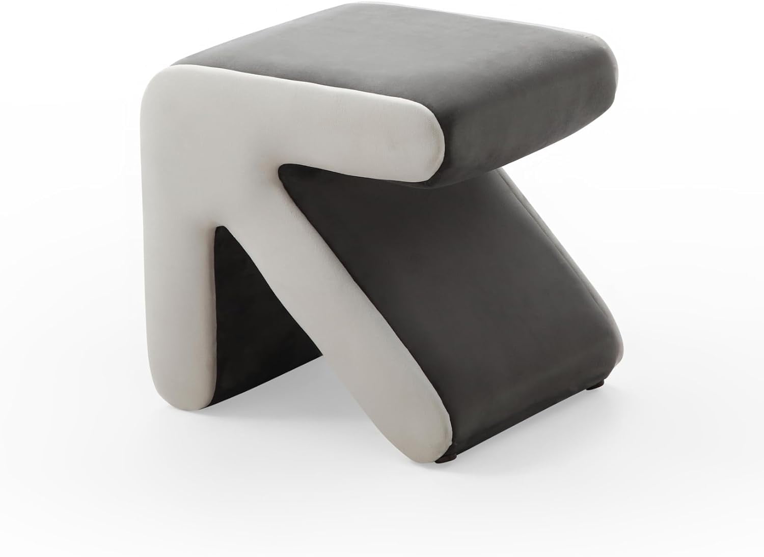 TRIPLE TREE Arrow Footstool,Upholstered Velvet Sofa Stool,Multifaceted ...