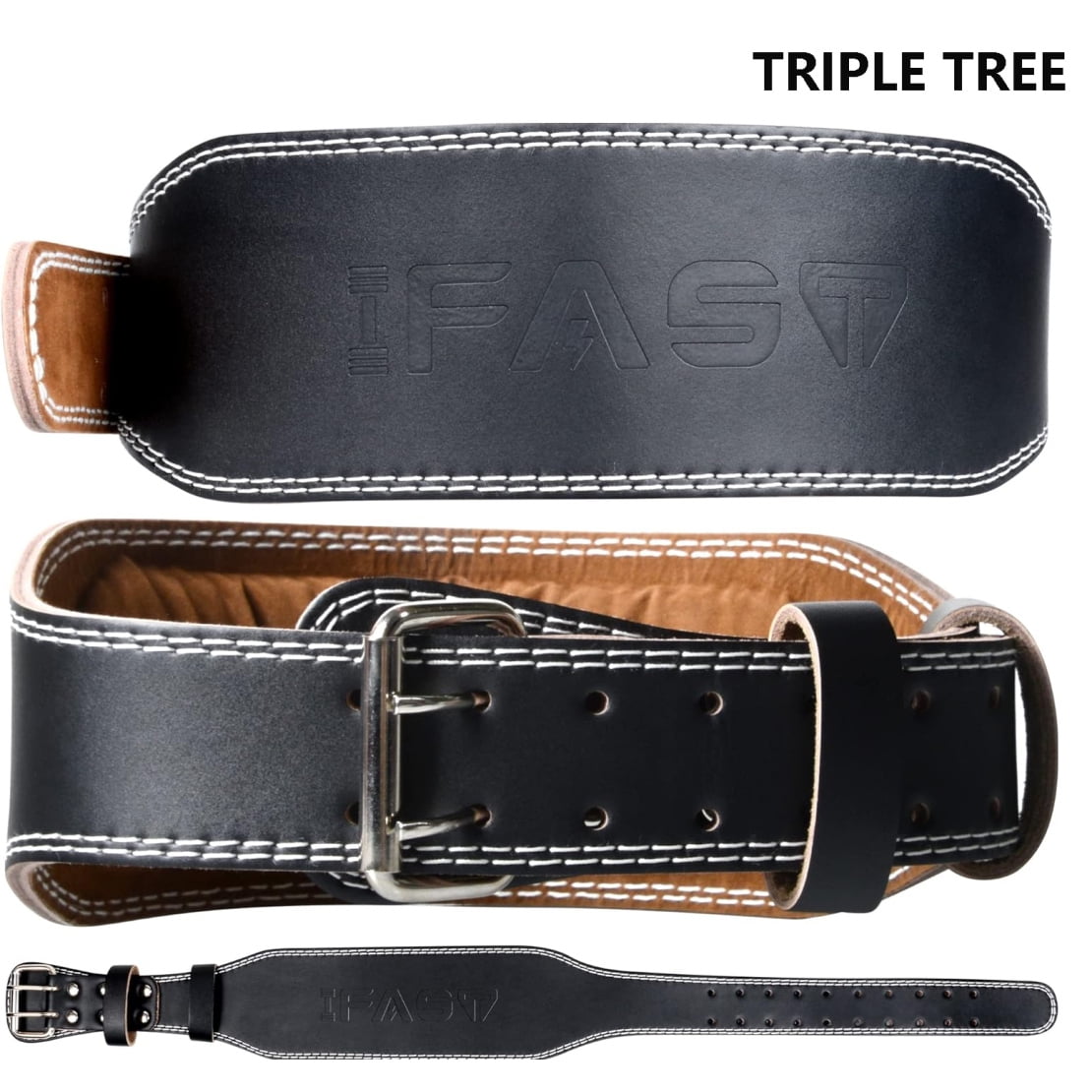 TRIPLE TREE Leather Weight Lifting Belt for Men, Gym Weight Belt Lumbar ...
