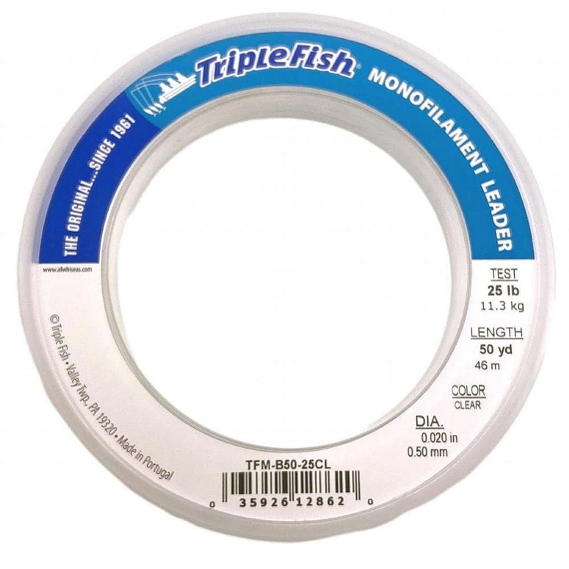 TRIPLEFISH Triple Fish Monofilament Leader 50YDS 80# - Walmart.com