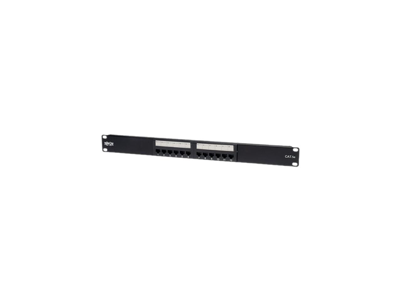 TRIPP LITE 12-Port 1U Rackmount Cat5e 110 Patch Panel, 568B, RJ45 Ethernet - Walmart.com