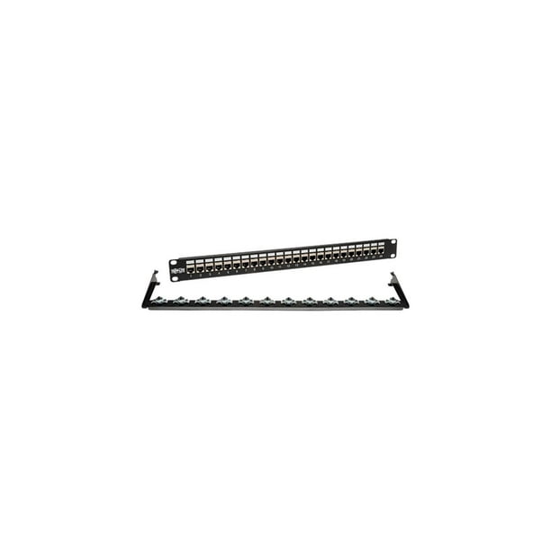 TRIPP LITE 24-Port 1U Rackmount STP Shielded Cat6 / Cat5 Feedthrough ...
