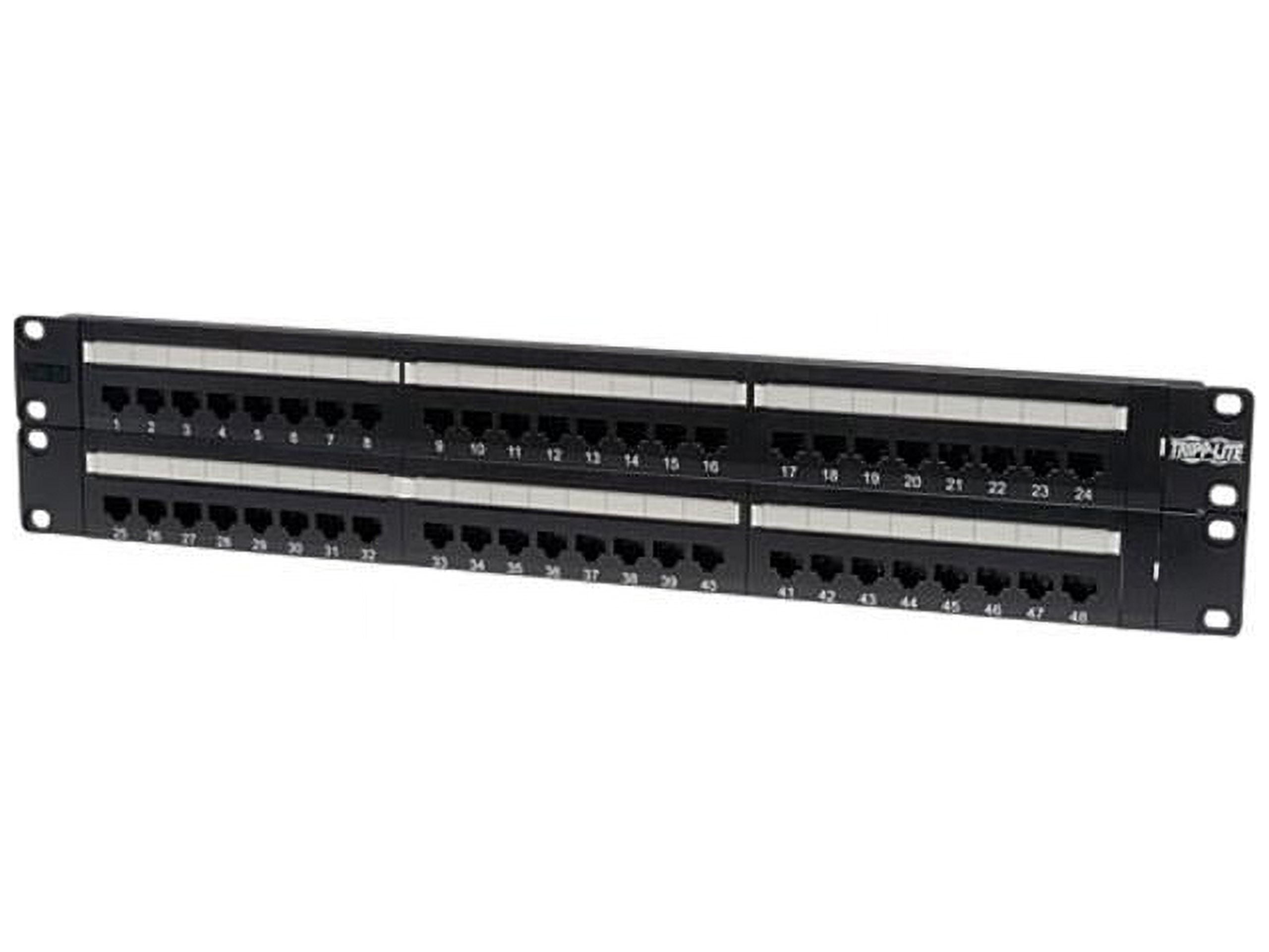 TRIPP LITE 48-Port 2U Rackmount Cat5e 110 Patch Panel, 568B, RJ45 ...