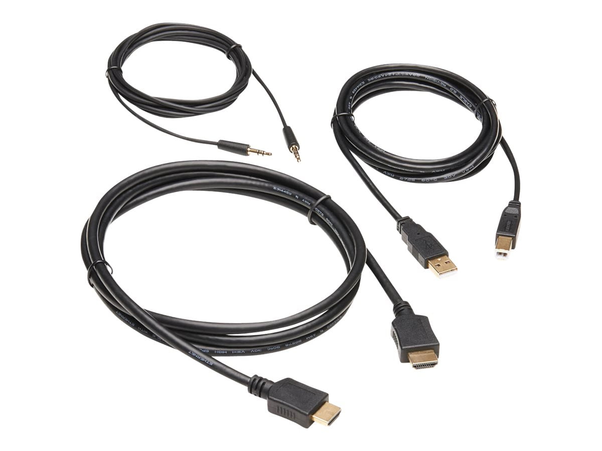 TRIPP LITE 6 ft. HDMI KVM Cable Kit - 4K HDMI, USB 2.0, 3.5 mm Audio (M ...