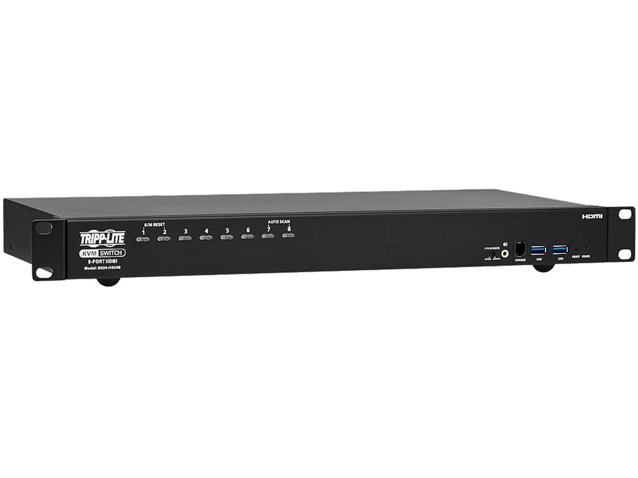 Tripp Lite 1U Rack Mount 8-Port 4K60Hz HDMI USB Peripheral KVM Switch ...