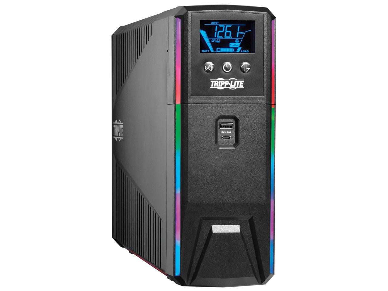TRIPP LITE 1500VA 900W Gaming UPS Battery, LCD, AVR, RGB LEDs, USB ...