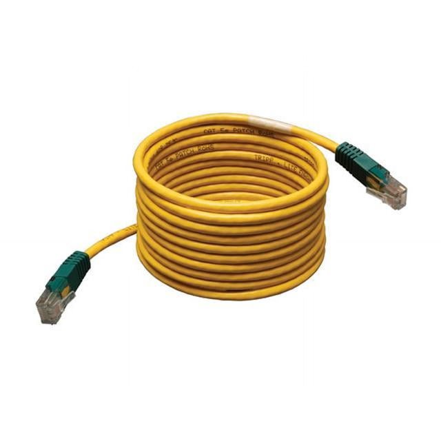 TRIPP LITE N010-010-YW 10 ft. Cat 5E (Crossover) Yellow Molded Patch ...