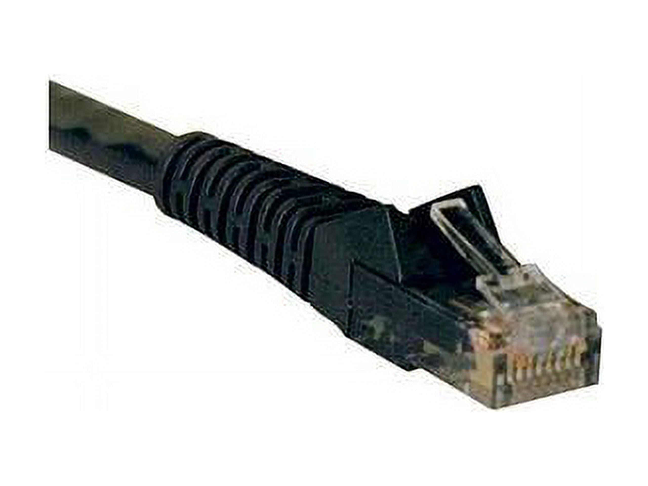 TRIPP LITE N201-001-BK 1 ft. Cat 6 Black Gigabit Snagless Molded (UTP) Ethernet Cable (RJ45 M/M ...