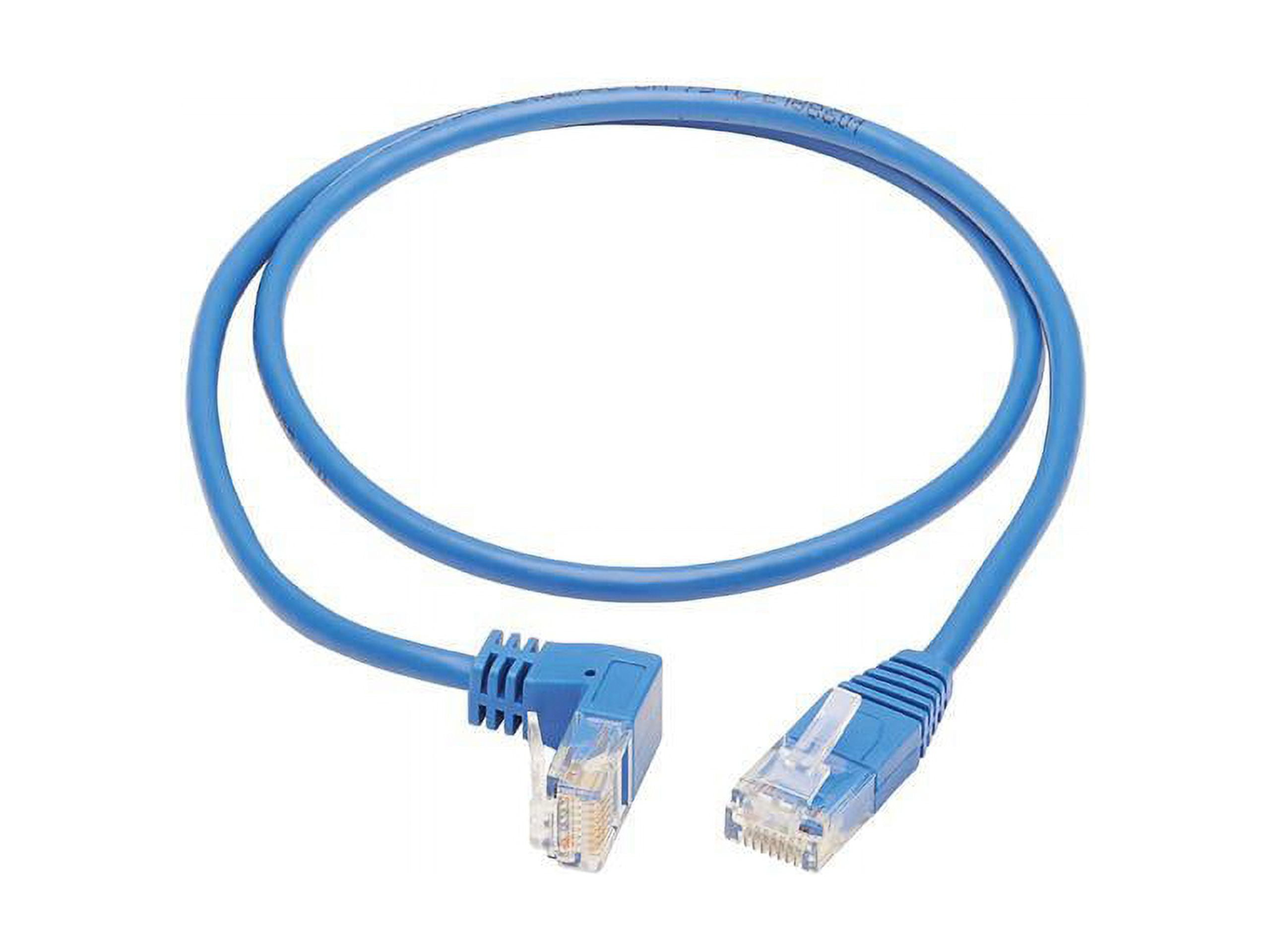 TRIPP LITE N204-S02-BL-DN 2 ft. Cat 6 Blue Down-Angle Cat6 Gigabit ...
