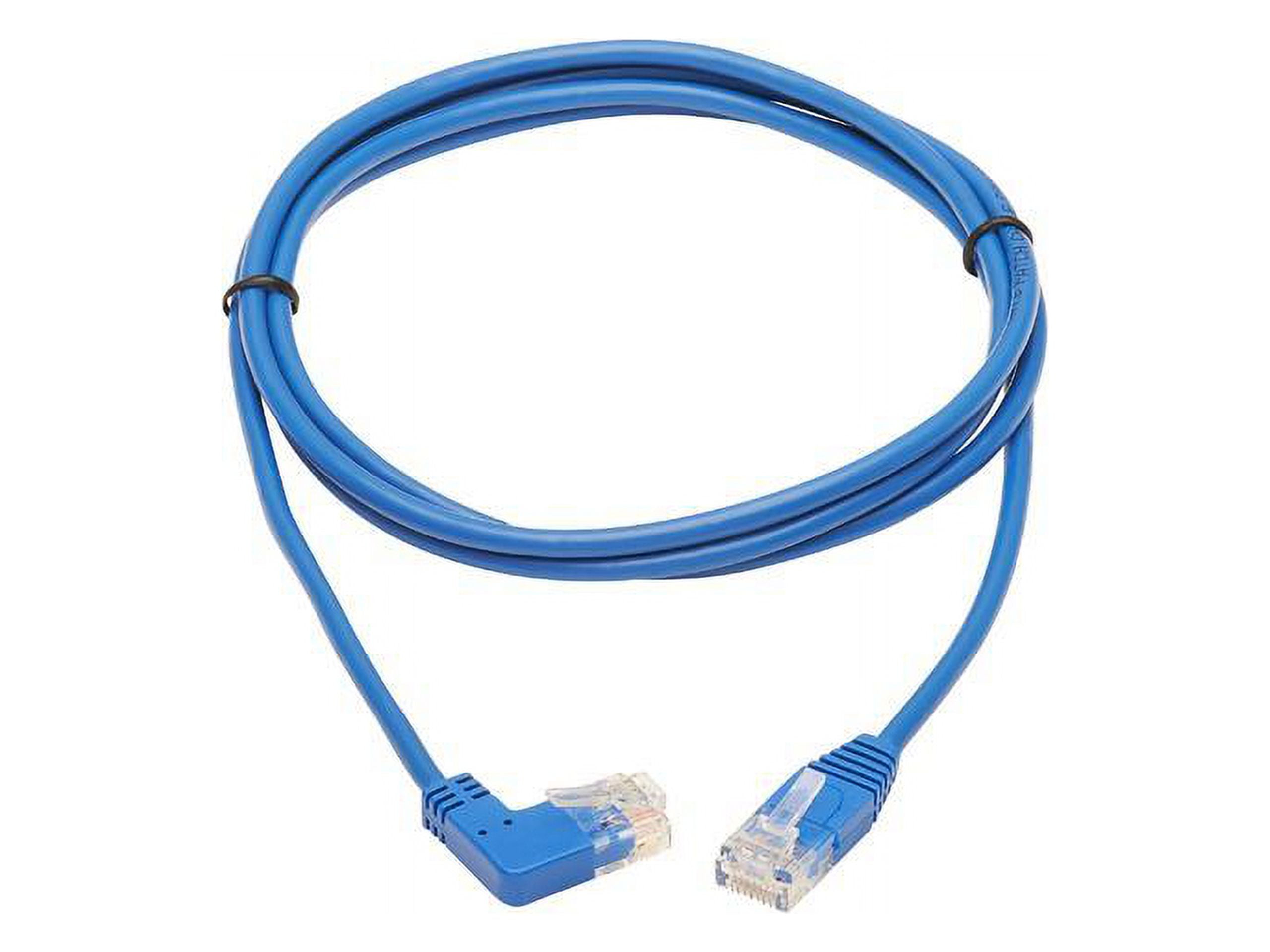 TRIPP LITE N204-S07-BL-RA 7 ft. Cat 6 Blue Right-Angle Cat6 Gigabit ...