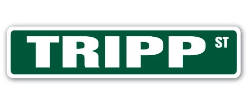 TRIPP Street Sign Childrens Name Room Sign | Indoor/Outdoor | 18" Wide ...