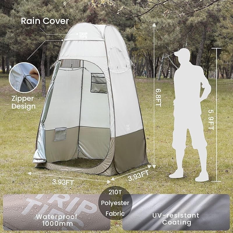 Pop Up Shower Tent with Floor Changing Tent with Mesh Window Camping ...